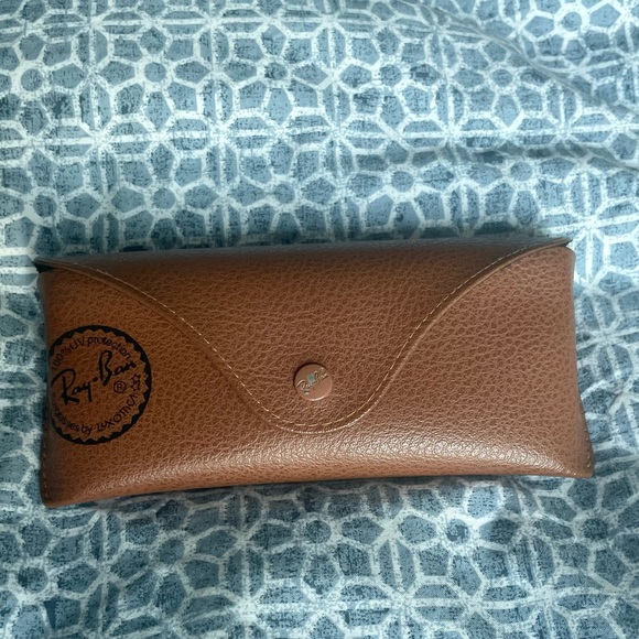 Ray-Ban | Accessories | Rayban Sunglasses Case Leather Empty Tan | Poshmark